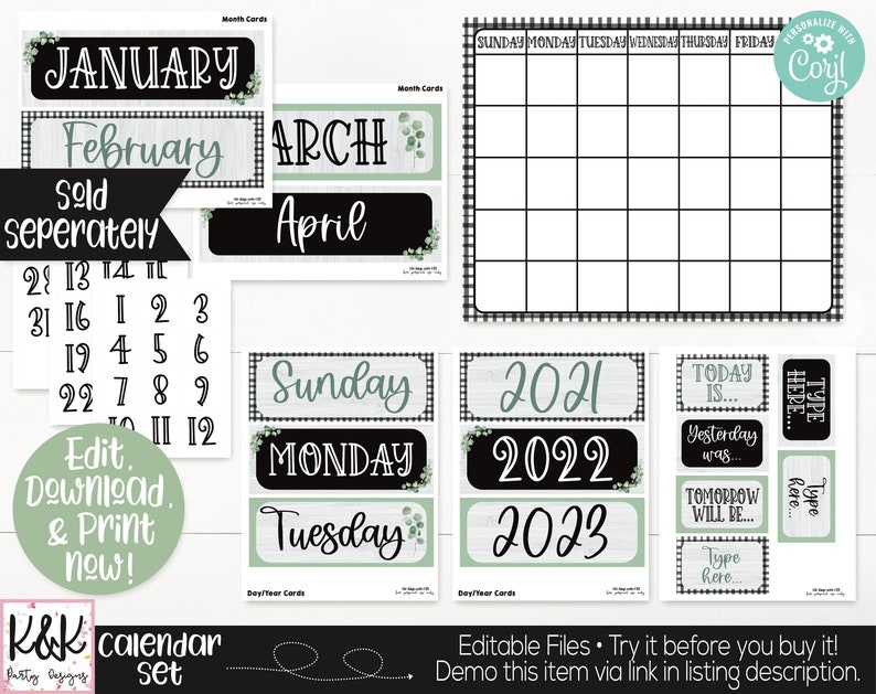 Modern Farmhouse Theme Classroom Editable Behavior Clip Chart - Etsy