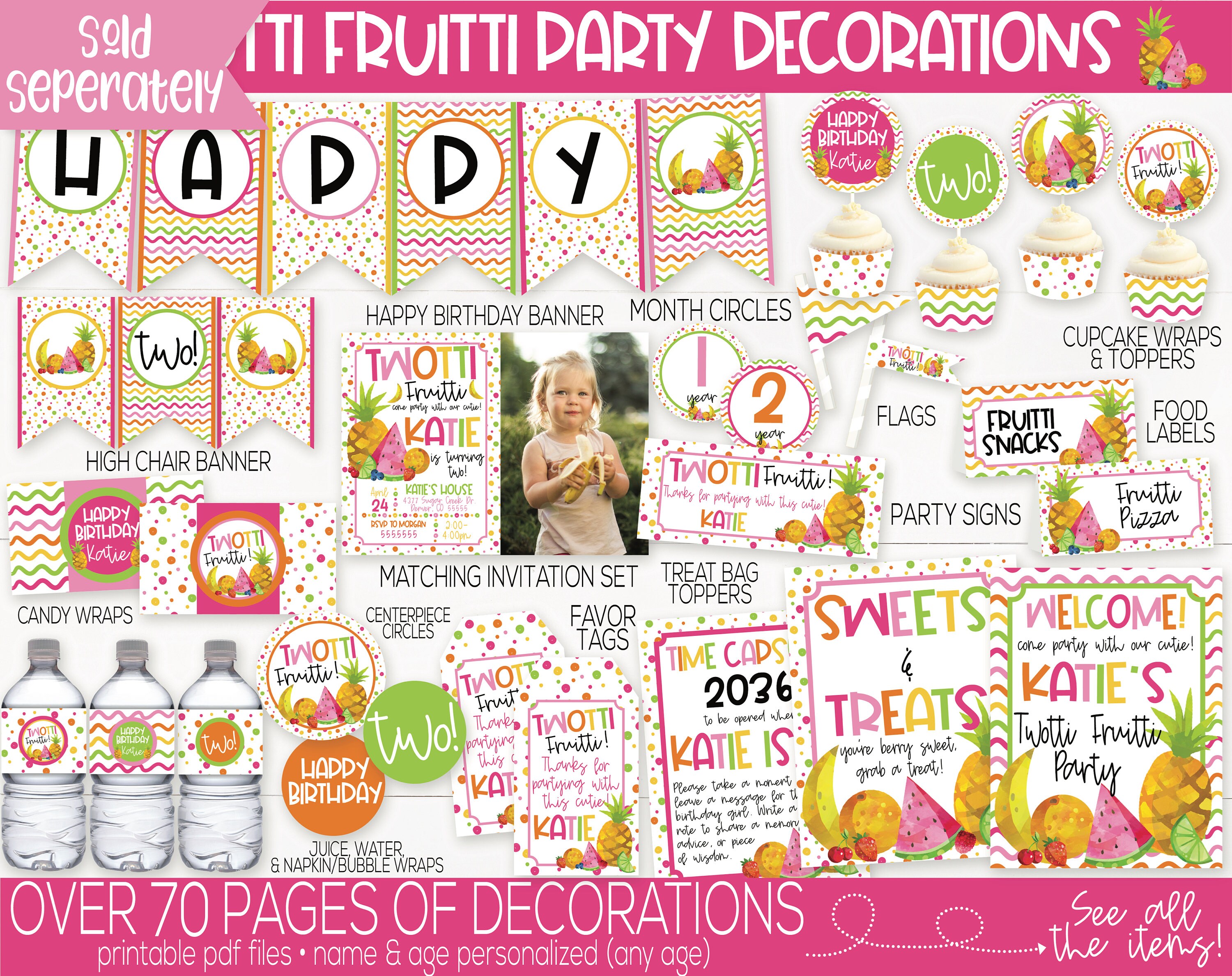 Twotti Fruitti Birthday Party Sign Fruit Welcome Sign Fruit | Etsy