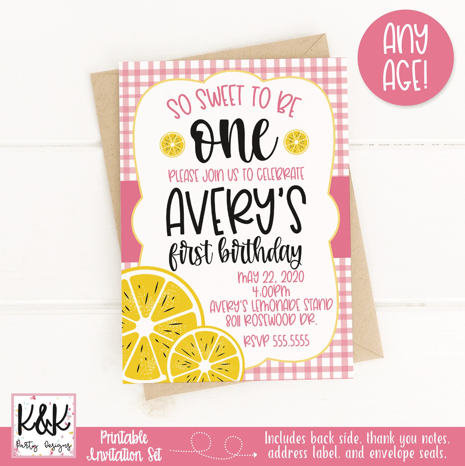 Pink Lemonade Birthday Party Decorations, Pink Lemonade Party Sign ...