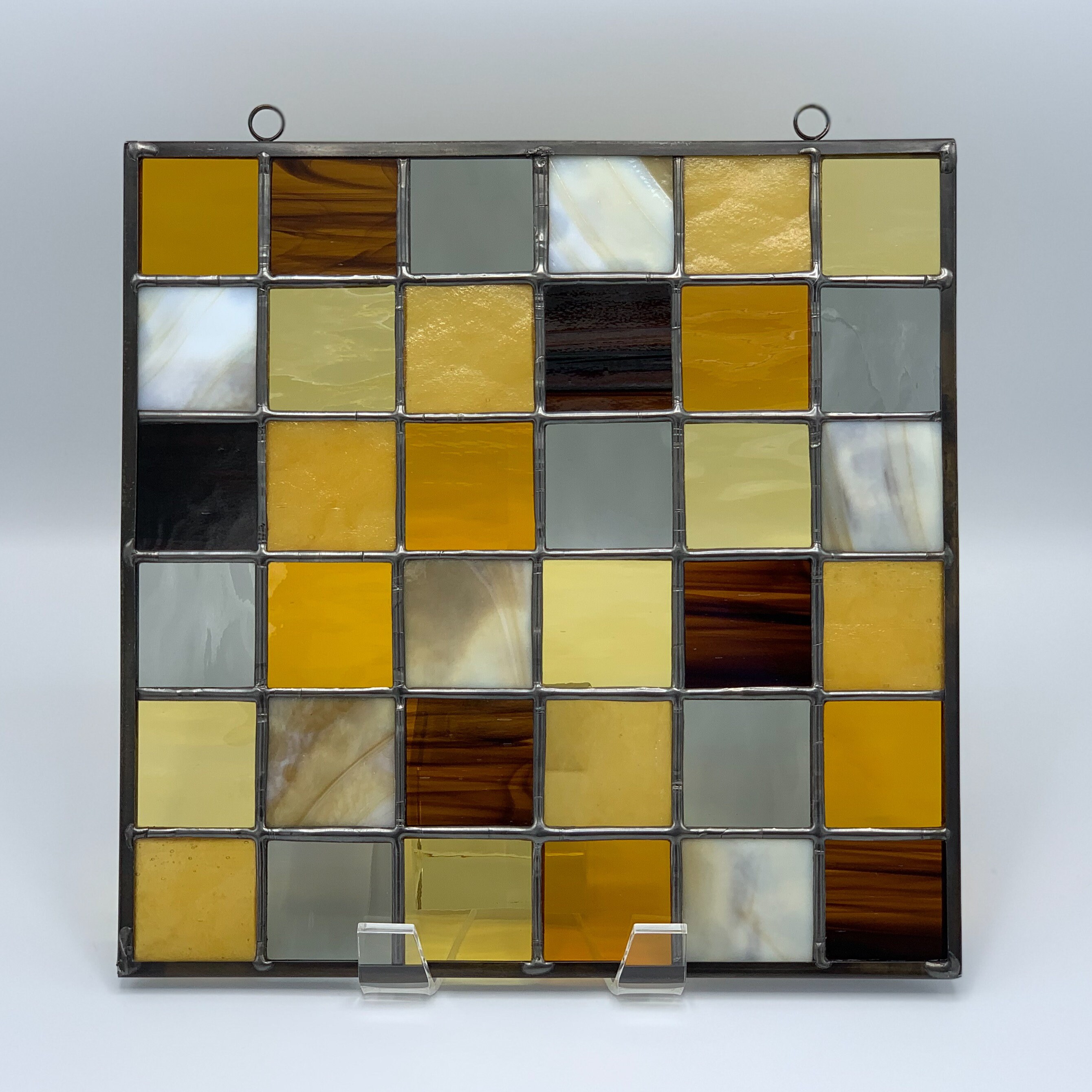 9 X 9 70's VIBE COLOR Palette Stained Glass Window Panel - Etsy