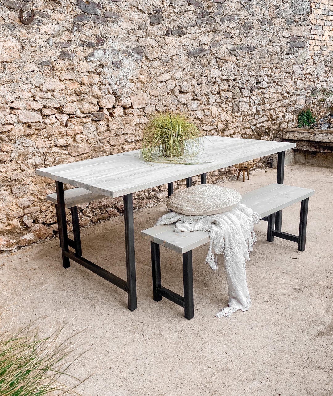 Handmade Reclaimed Wood Outdoor Dining Table: Coastal Rustic Style - Etsy