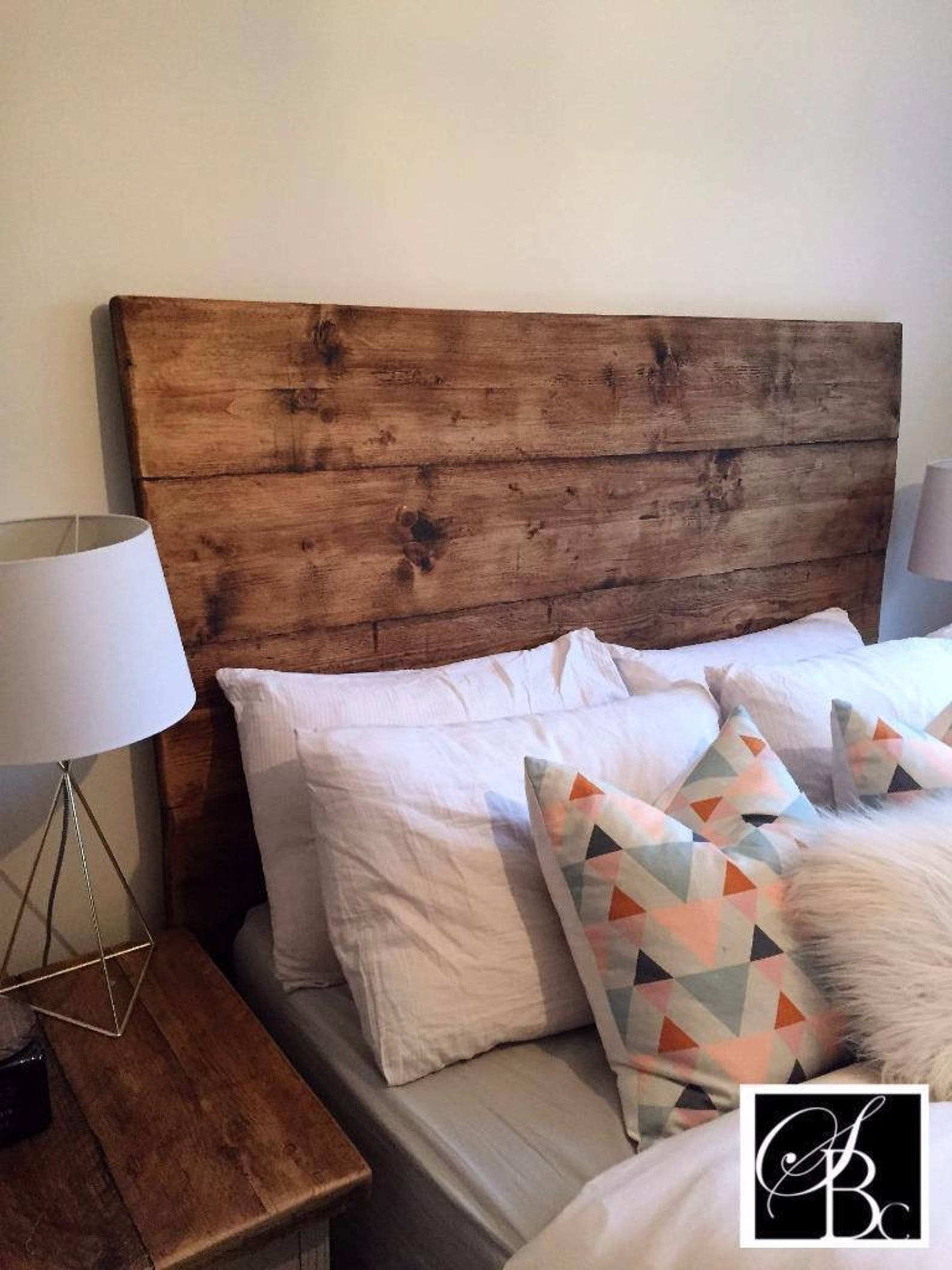 Rustic Reclaimed Wood Headboard Bed Bedroom Double King Queen - Etsy UK