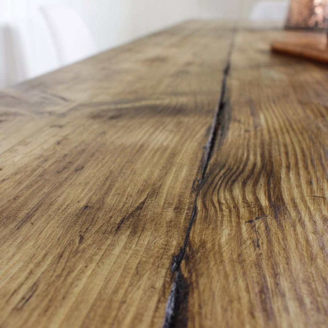 Industrial Dining Table ANY COLOUR Base Rustic Solid Kitchen - Etsy