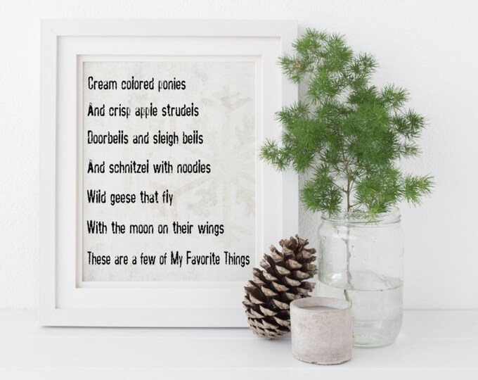 Favorite Things Christmas Art - Etsy