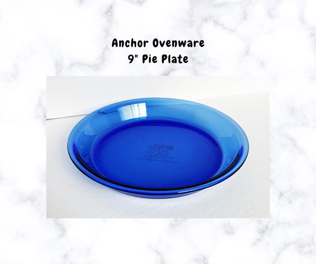 Anchor Ovenware Blue Pie Plate 9 Inch Cobalt Vintage Bakeware, Ovenware ...
