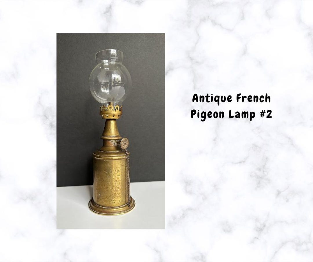 French Pigeon Lamp With Wall Hanger Handle Mineral Spirits Kerosene ...