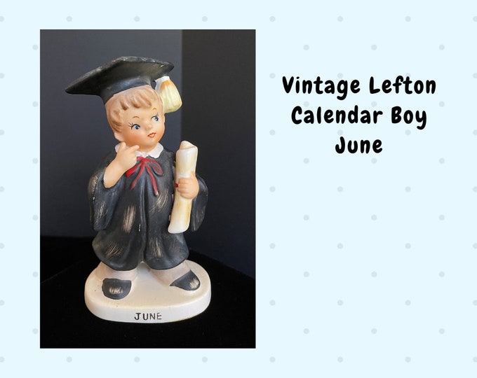 Vintage Lefton Calendar JUNE Birthday Boy Figurines 2300 Ceramic ...