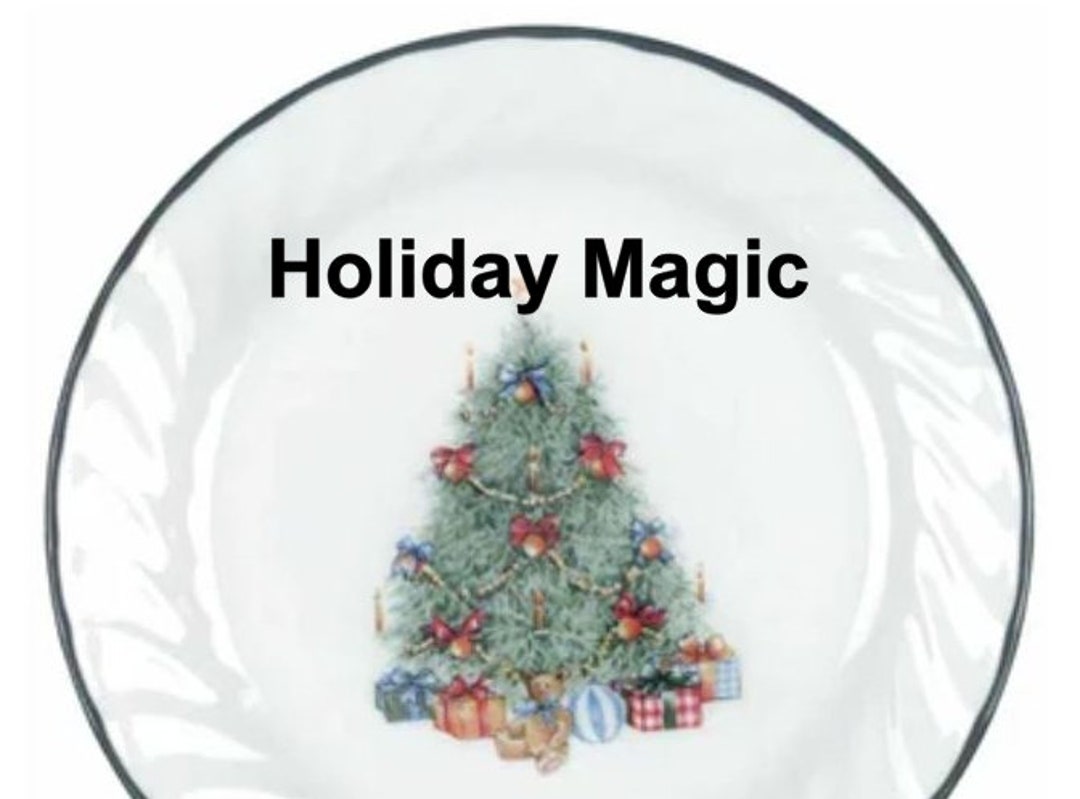 2 Corelle holiday Magic Cups Replacements Christmas Tree & Teddy Bear ...