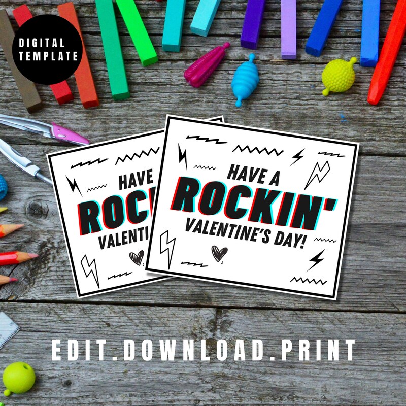 You Rock Valentines Printable - Etsy