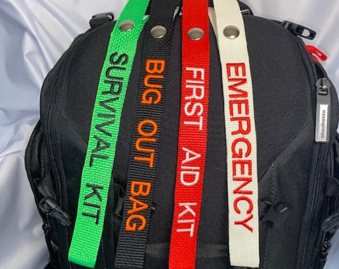 Bug Out Bag Tag - Emergency Tag - Survival Kit Tag - First Aid Kit Tag ...