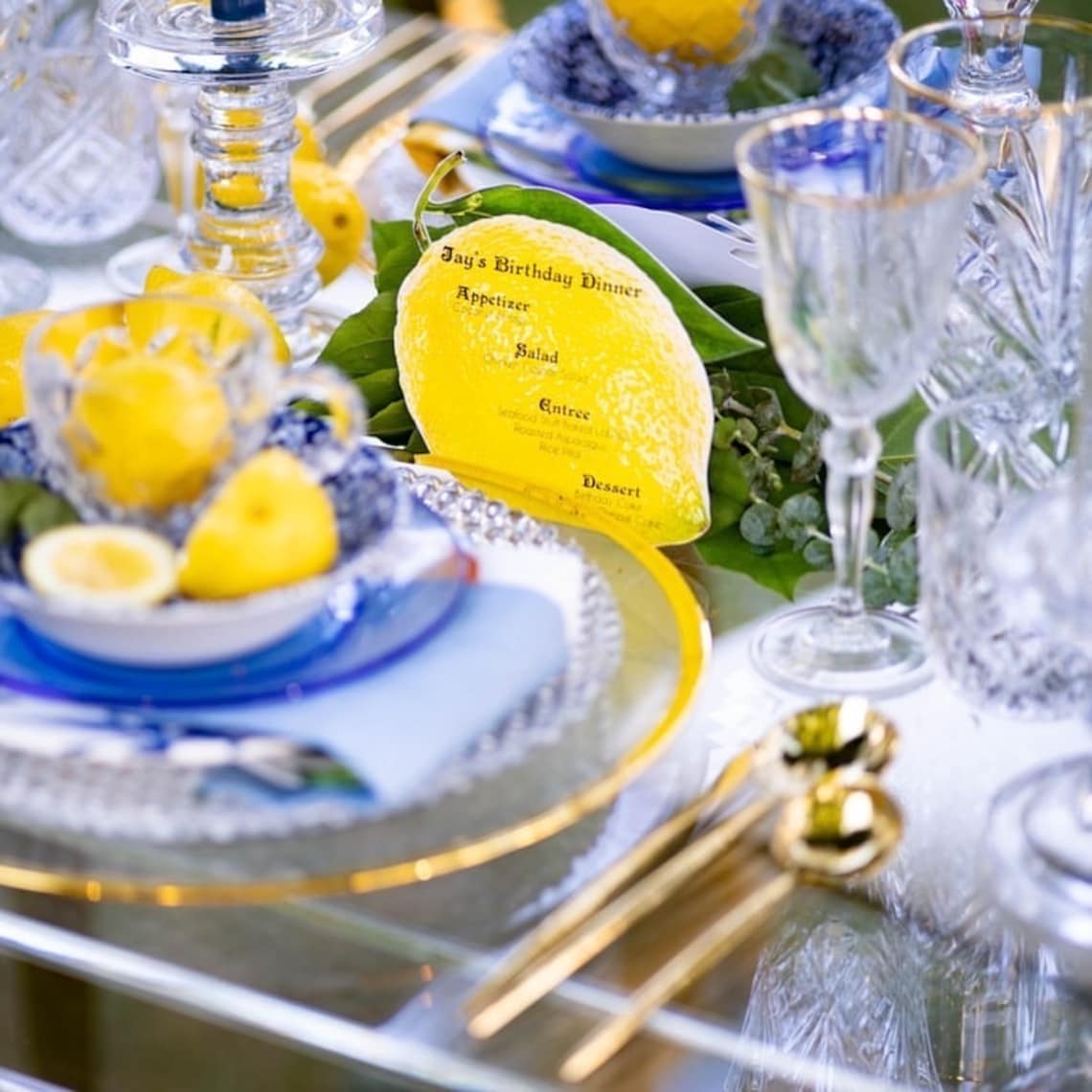 3D Lemon Menu Card | Vibrant Party Table Decor - Etsy