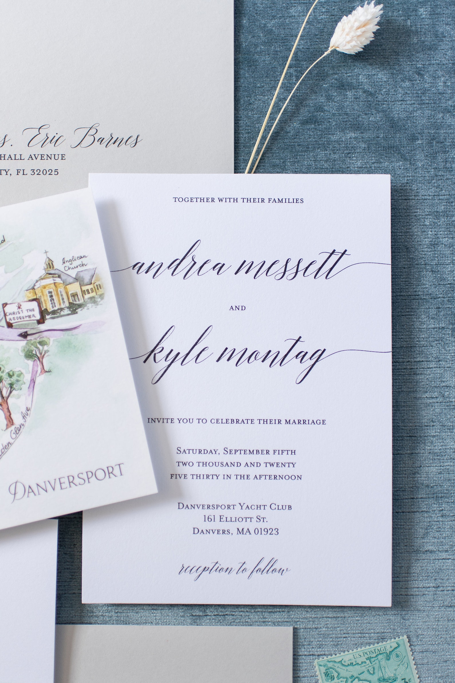Watercolor Map Invitation/ Andrea & Kyle Wedding Invitation Deposit - Etsy