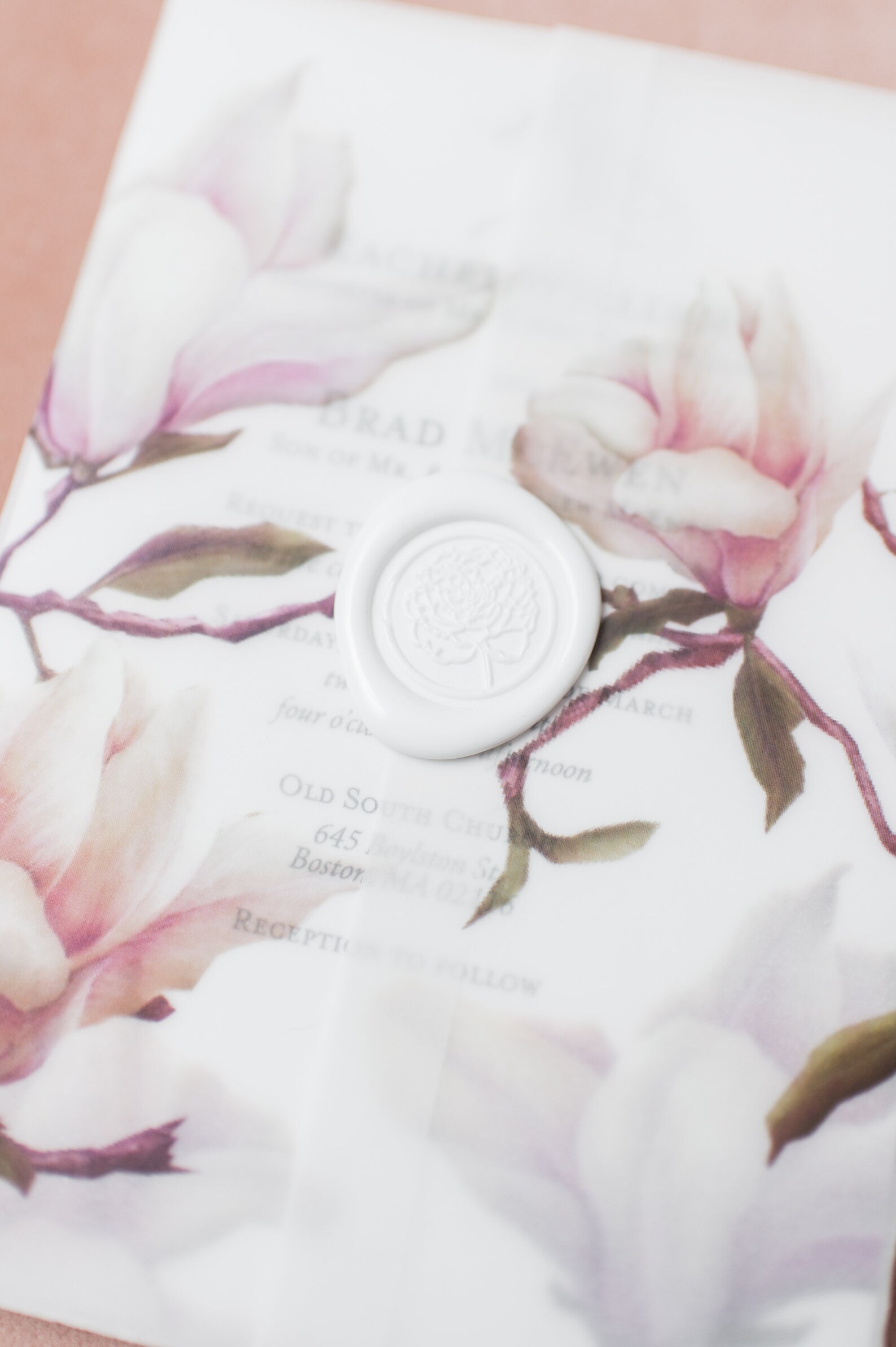 Magnolia Wedding Invitations/ Floral Wedding Invitations/ | Etsy