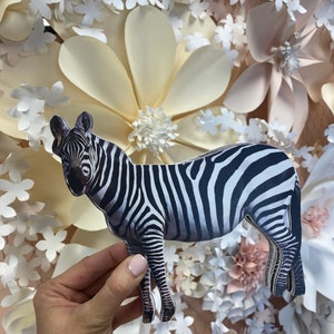 Zebra Menu/ Die Cut Cardstock Zebra Menu/ Zebra Birthday Party/ Zebra ...