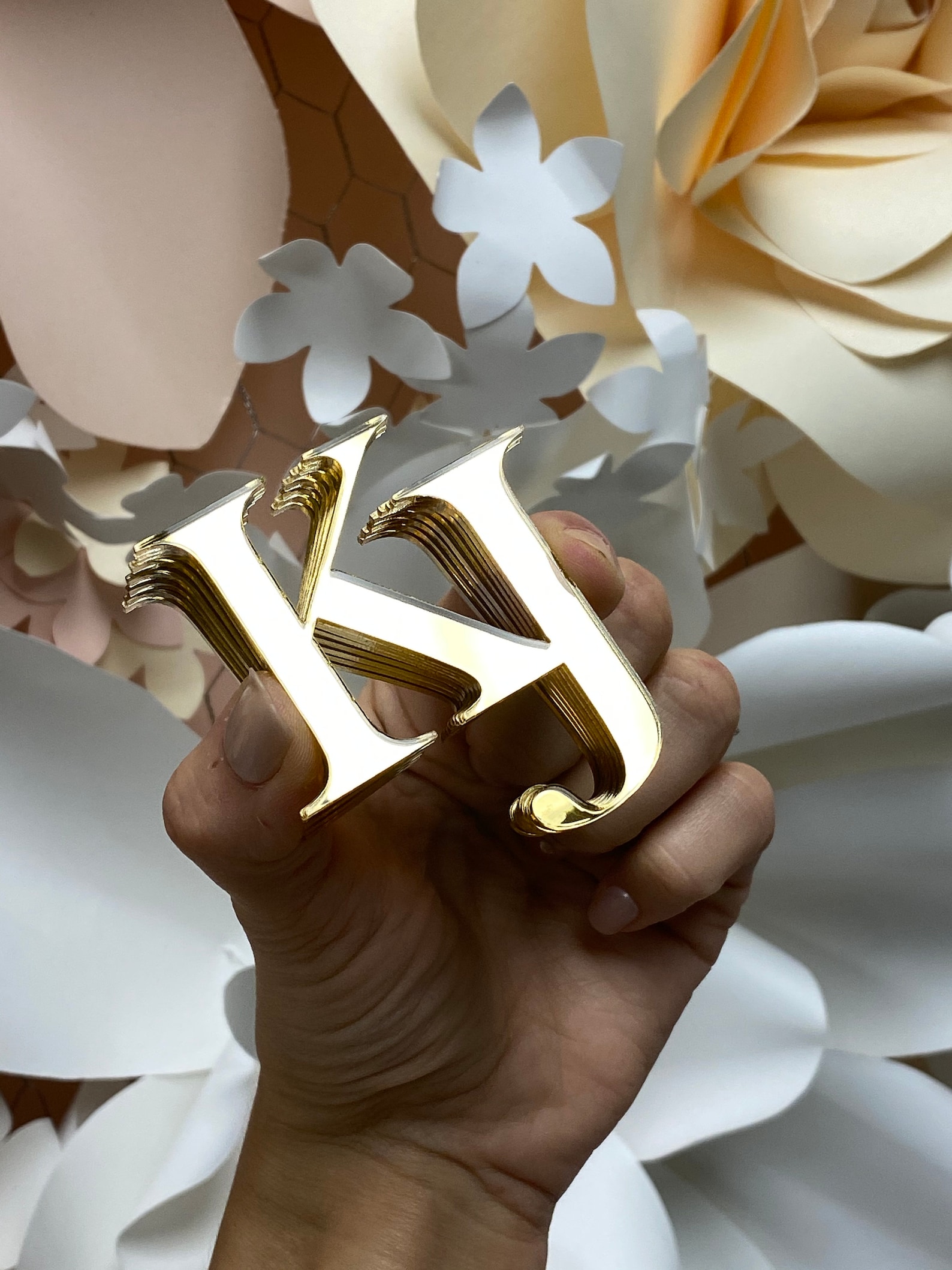 Gold Acrylic Monogram | Laser Cut Monogram | Name Place Cards | Name ...