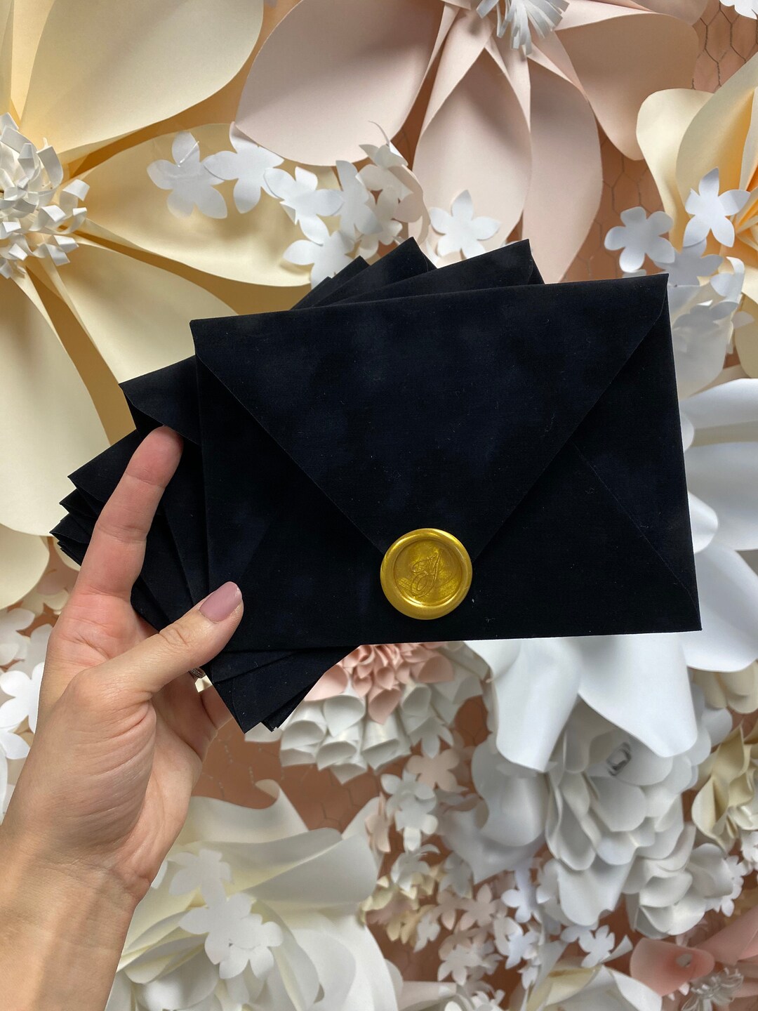 Suede Envelopes/ Forest Green Envelopes / Custom Envelopes / Die Cut ...