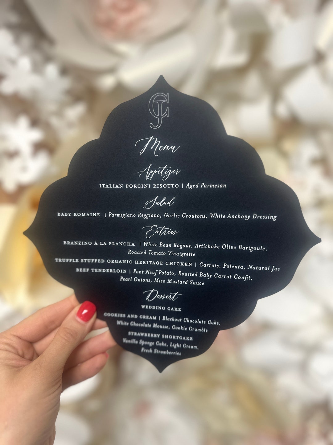 Specialty Ink Menu / Cardstock Menu / Modern Menu / Elegant Menu - Etsy