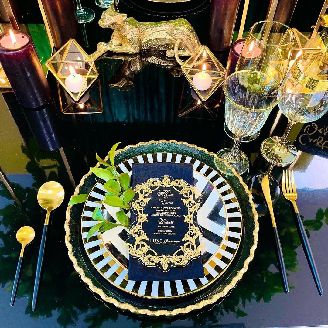 Acrylic Menu/ Clear Acrylic Menu/ Gold Menu/ Fancy Cut Shaped Menus - Etsy