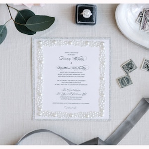 Pearl Wedding Invitation/pearl Wedding Card/luxury Wedding Invitation ...