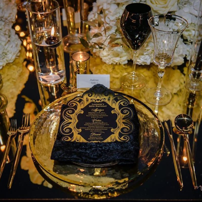 Gold Menu - Etsy