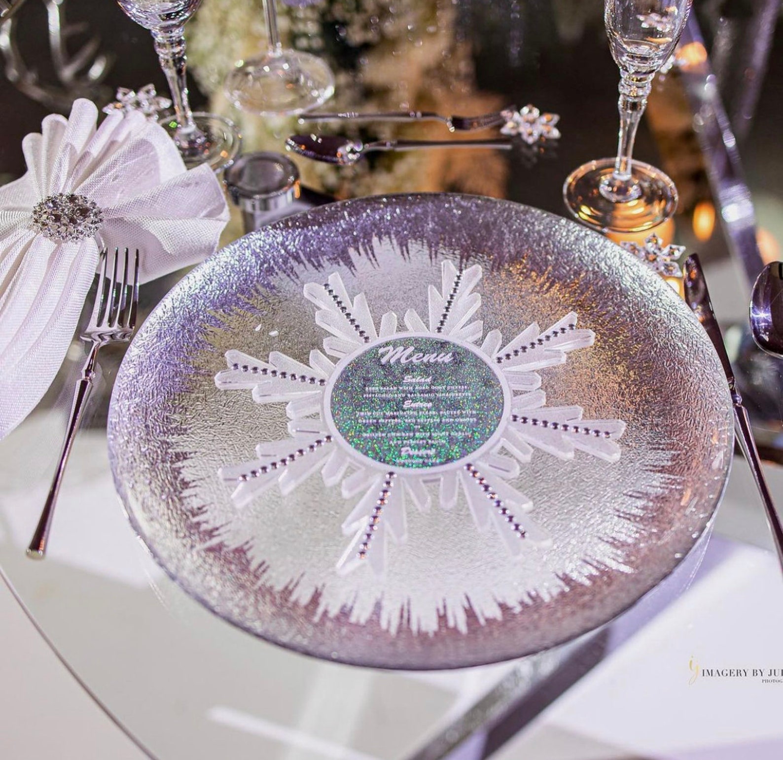 Snowflake Menu/ Winter Menu / Winter Wedding Menu/ - Etsy