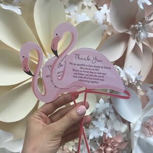 Flamingo Menu/ Die Cut Cardstock Flamingo Menu/ Flamingo Birthday Party ...