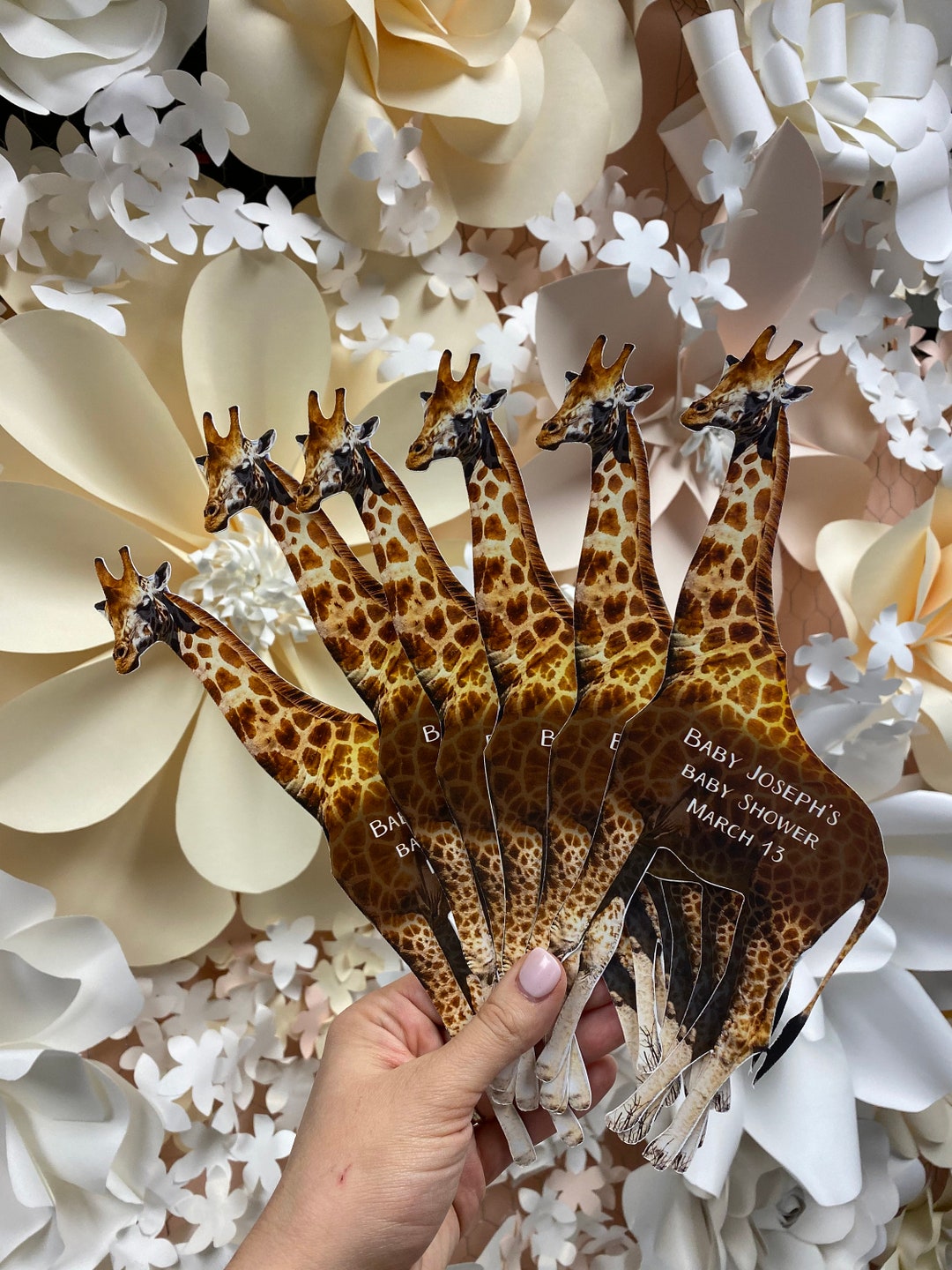 Giraffe Menus/ Animal Menus/ Jungle Theme Baby Shower/ Jungle - Etsy