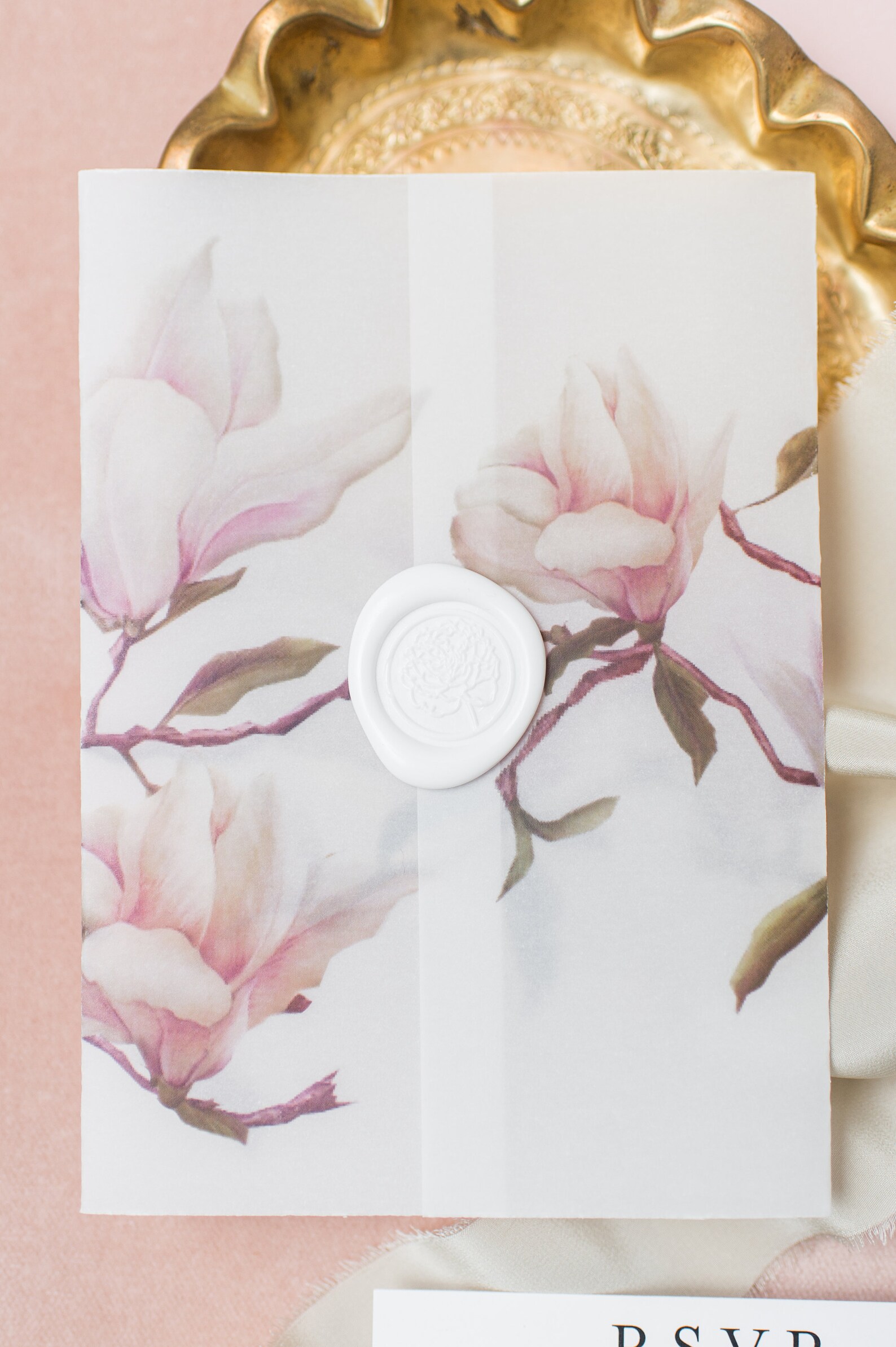 Magnolia Wedding Invitations/ Floral Wedding Invitations/ | Etsy