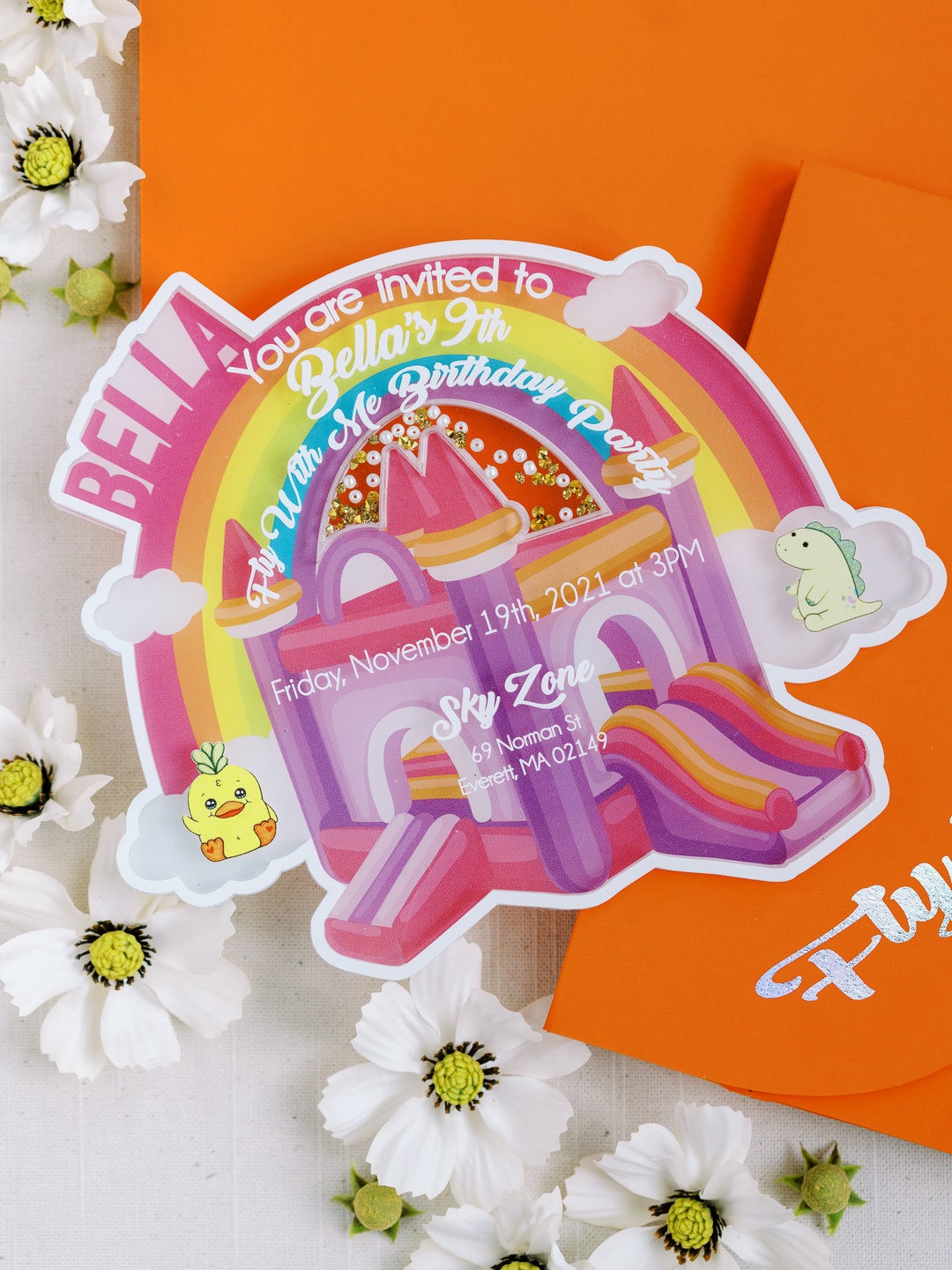 Multicolor Rainbow Acrylic Kids Birthday Party Bounce House Shaker ...