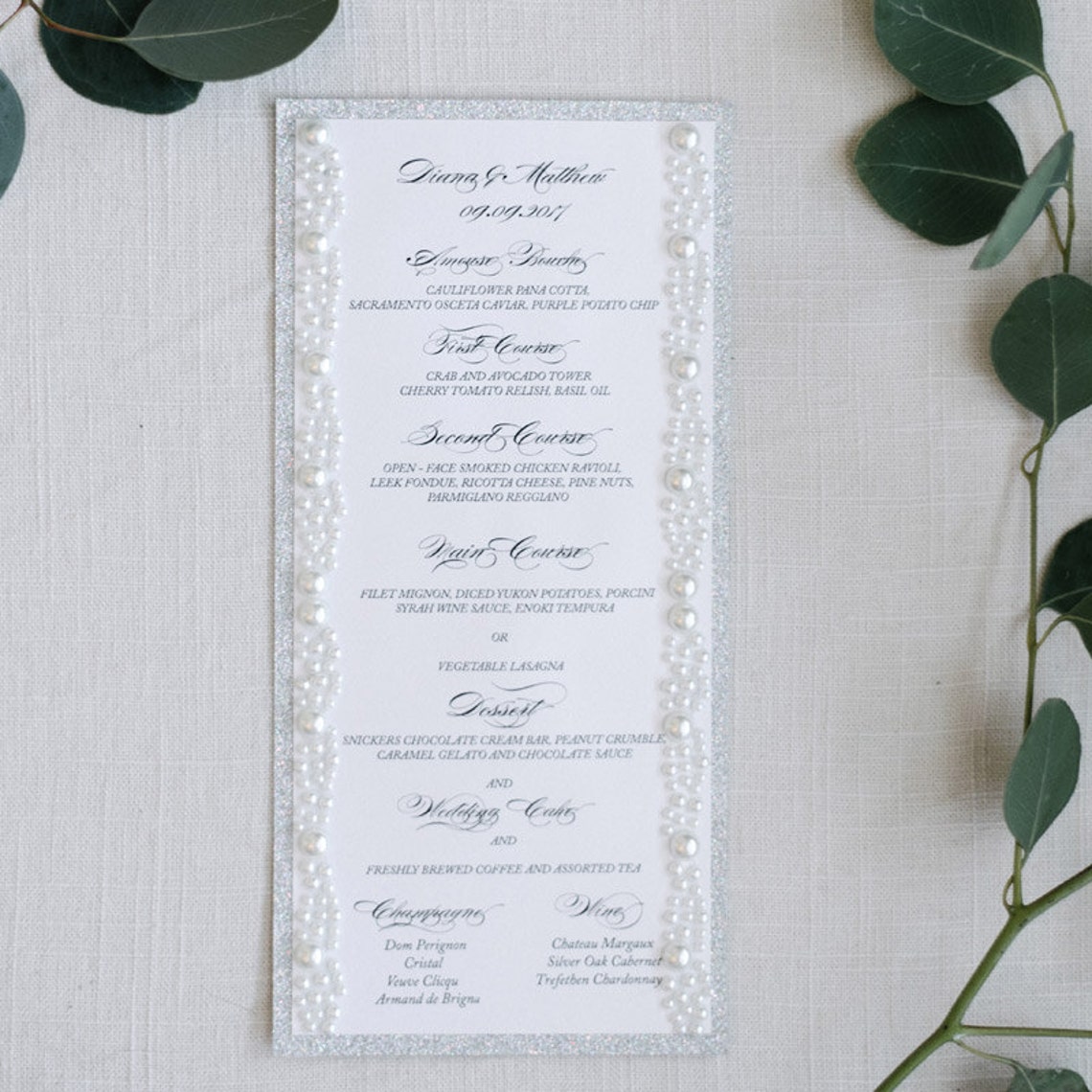 Pearl wedding invitation/Pearl wedding card/Luxury wedding | Etsy