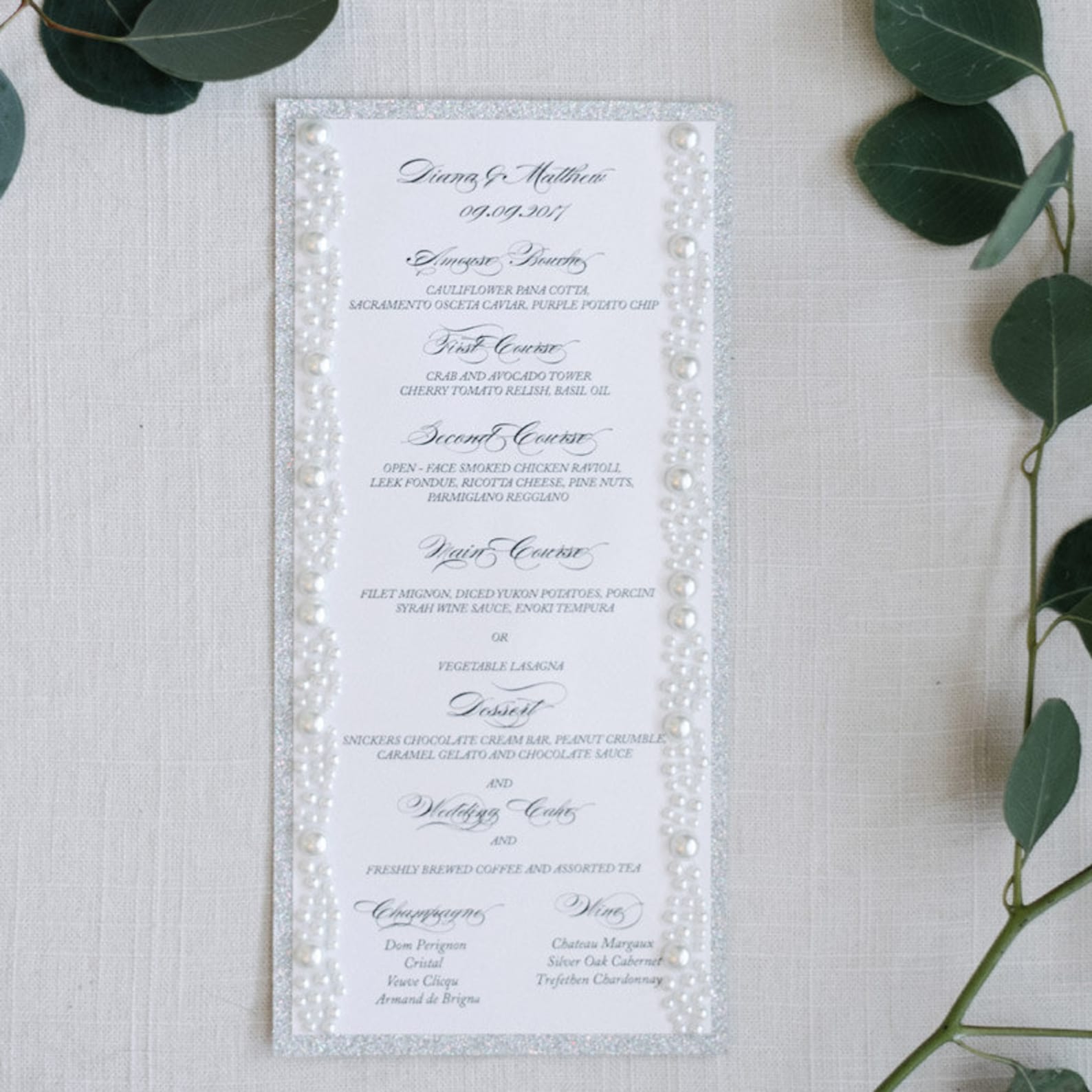 Pearl wedding invitation/Pearl wedding card/Luxury wedding | Etsy