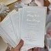 Hexagon Shaped Menu/ Geometric Shape Menus/ White and Gold Menu / Die ...