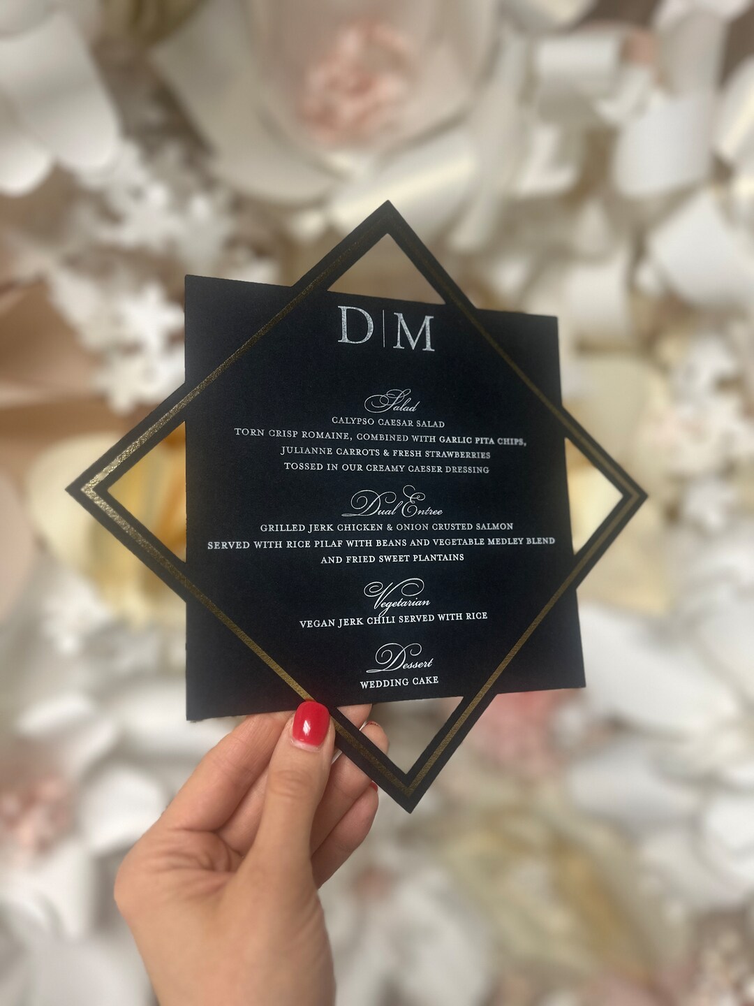 Modern Square Cut-out Menu - Etsy