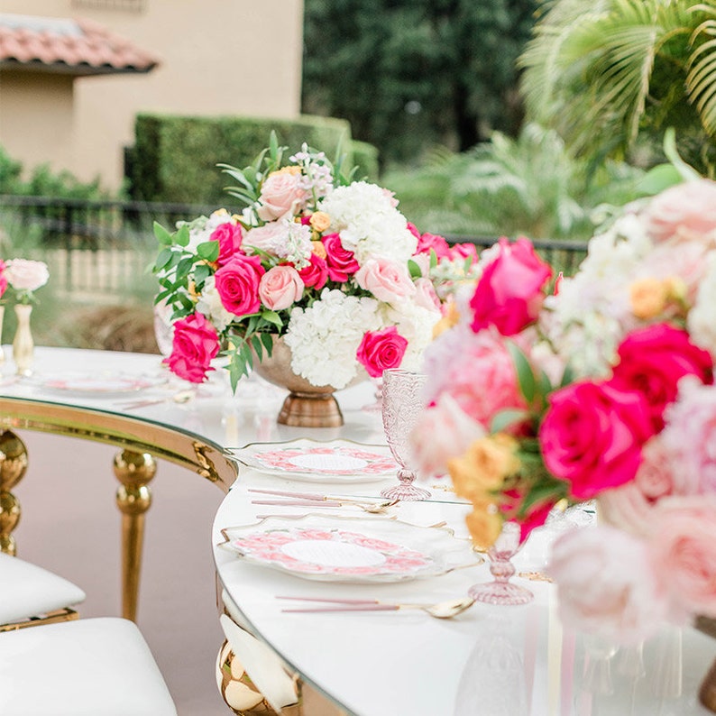 Roses Menu Design / Oversized Menu / Pink Menu / Bridal Shower - Etsy