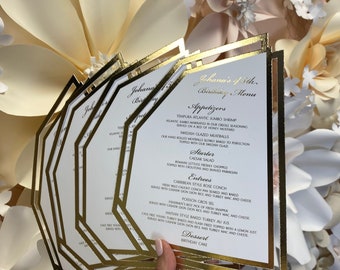 Snowflake Menu/ Winter Menu / Winter Wedding Menu/ - Etsy