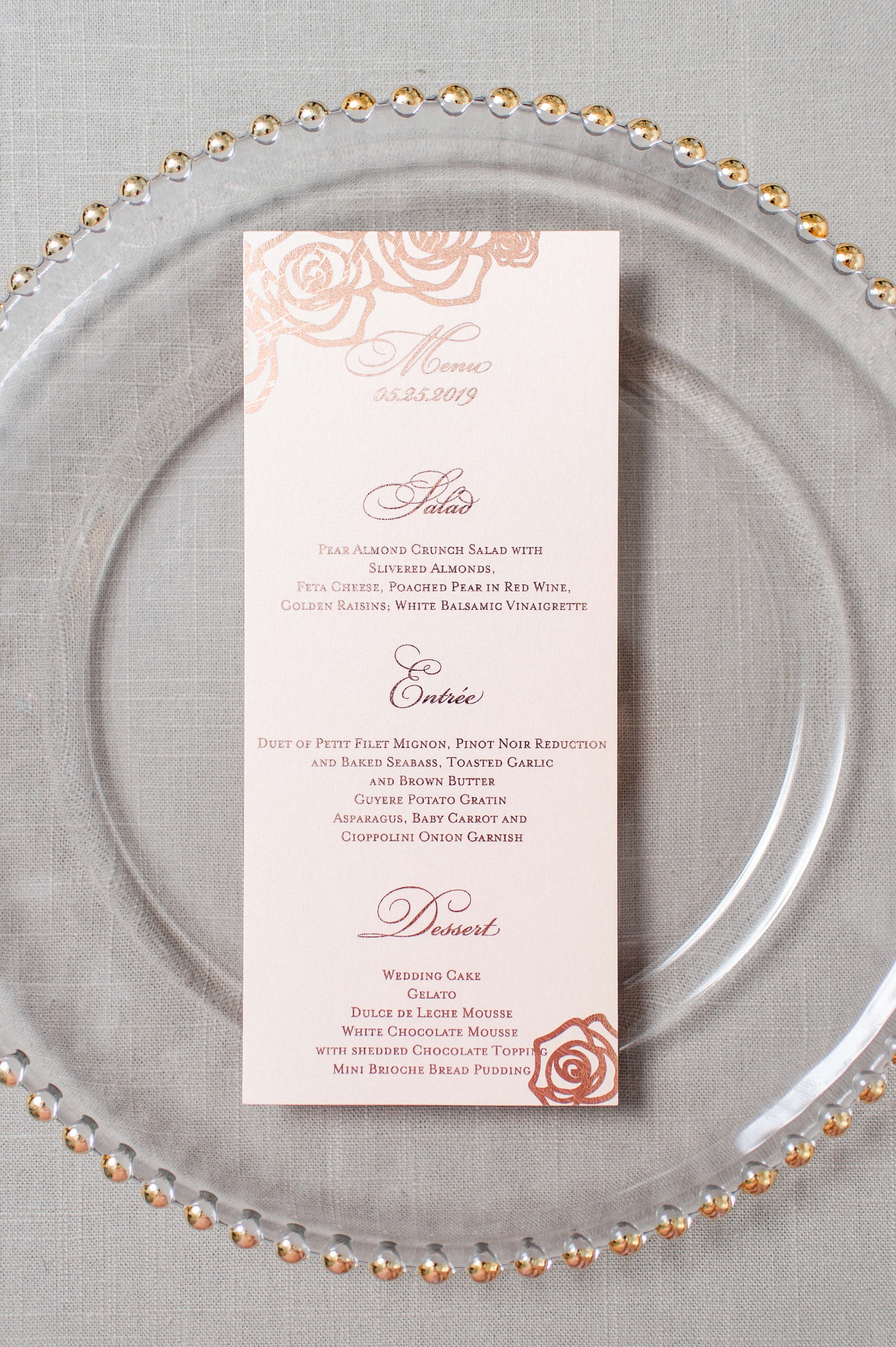 Rose Gold Roses Menu/ Blush Menu/ Wedding Menu/ Reception - Etsy