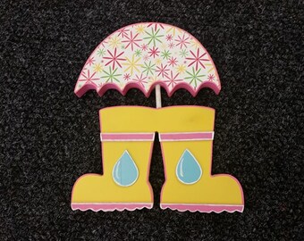 Girl in Rain Boots Craft Template