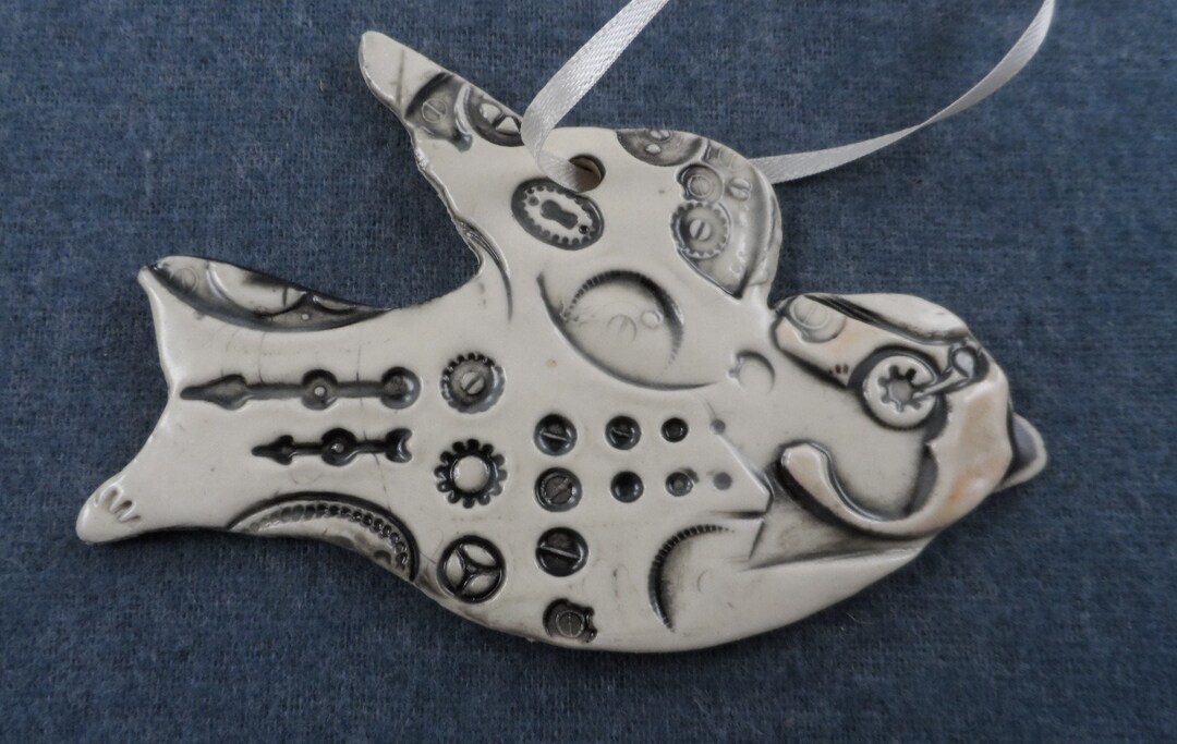 Steampunk Dove Ornament - Ceramic Pottery Peace Dove - Etsy