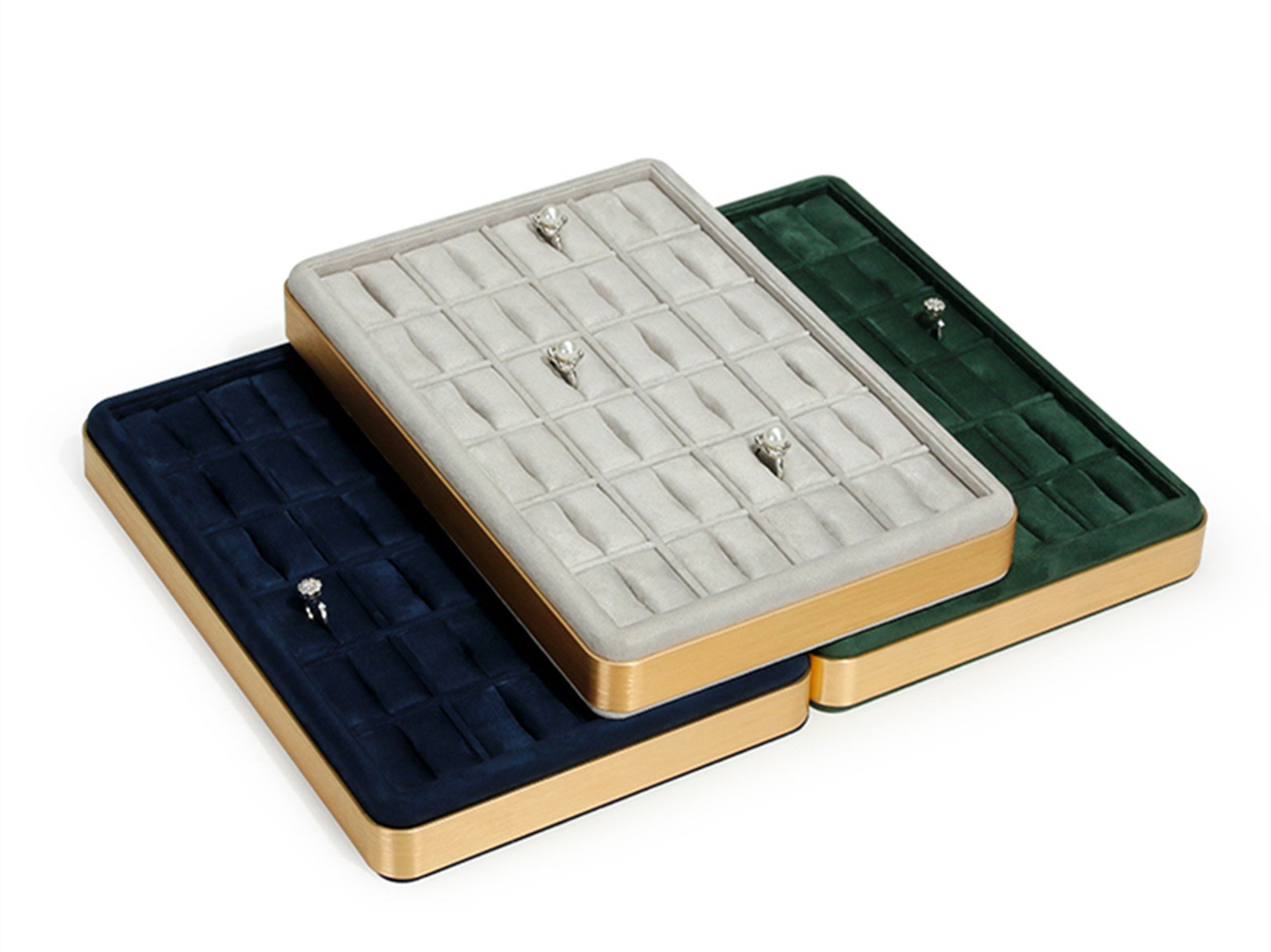 Velvet Ring Display Trays Rings Display Trays Velvet Jewelry - Etsy