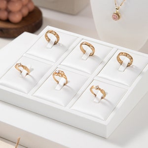 White Ring Display, Ring Organizer Stand, Ring Stand Holder,ring ...