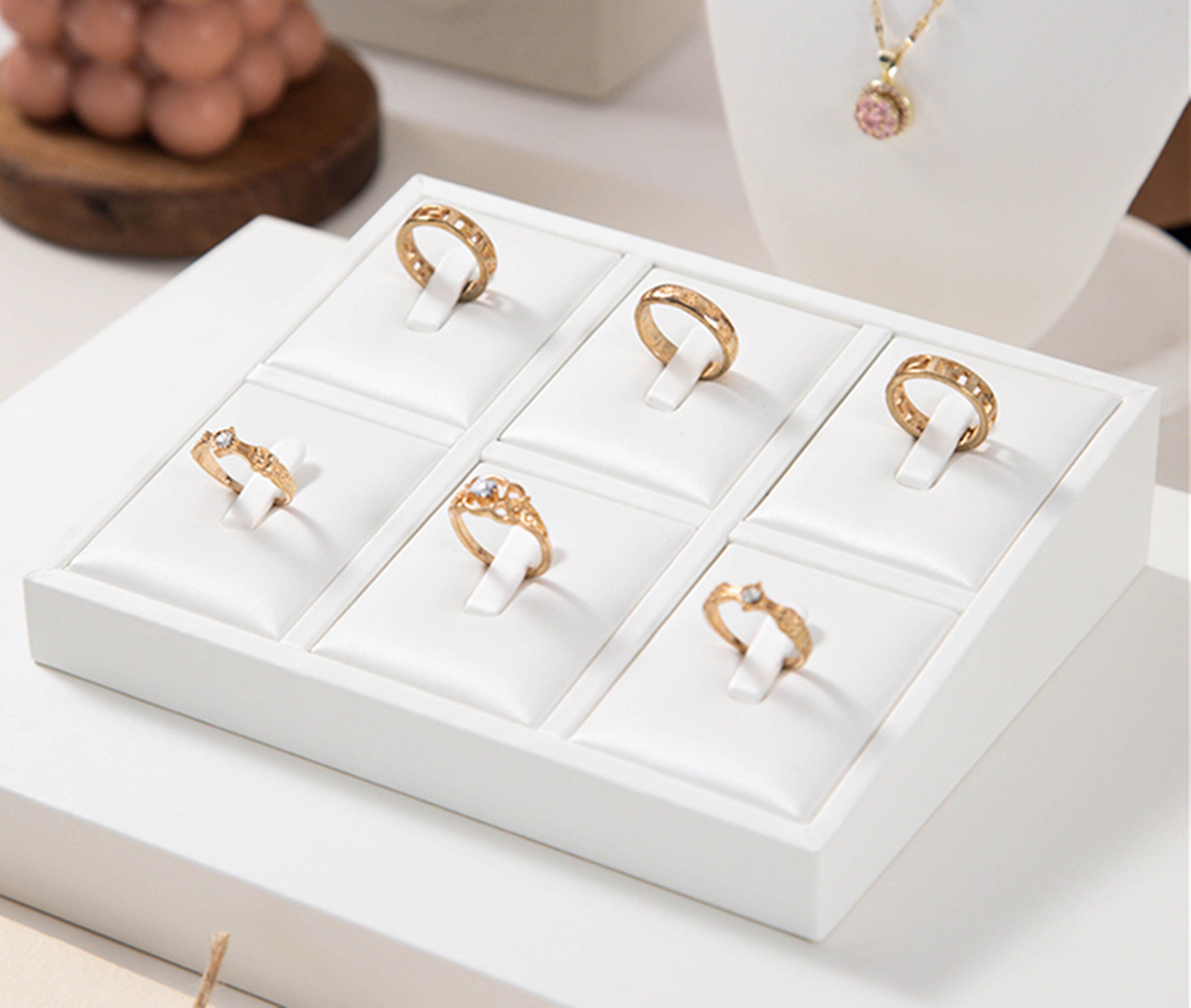 White Ring Display, Ring Organizer Stand, Ring Stand Holder,ring ...