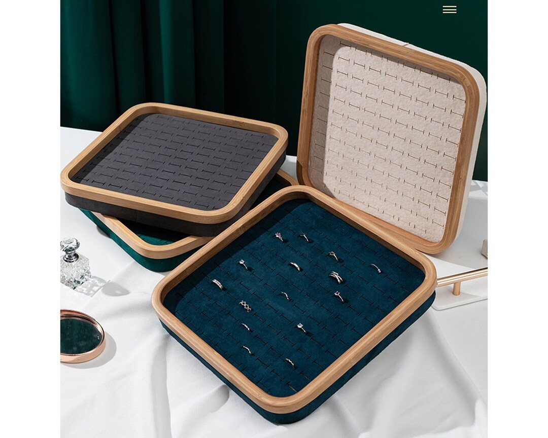 Velvet Ring Display Jewelry Organizer Stand Ring Holder for - Etsy