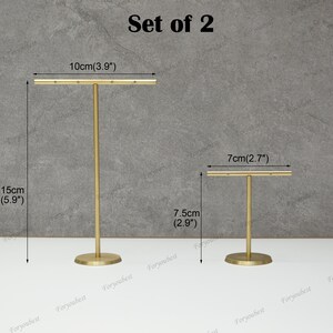 Brass Earring Display, Gold Earring Stand, T-bar Earring Stand,jewelry ...