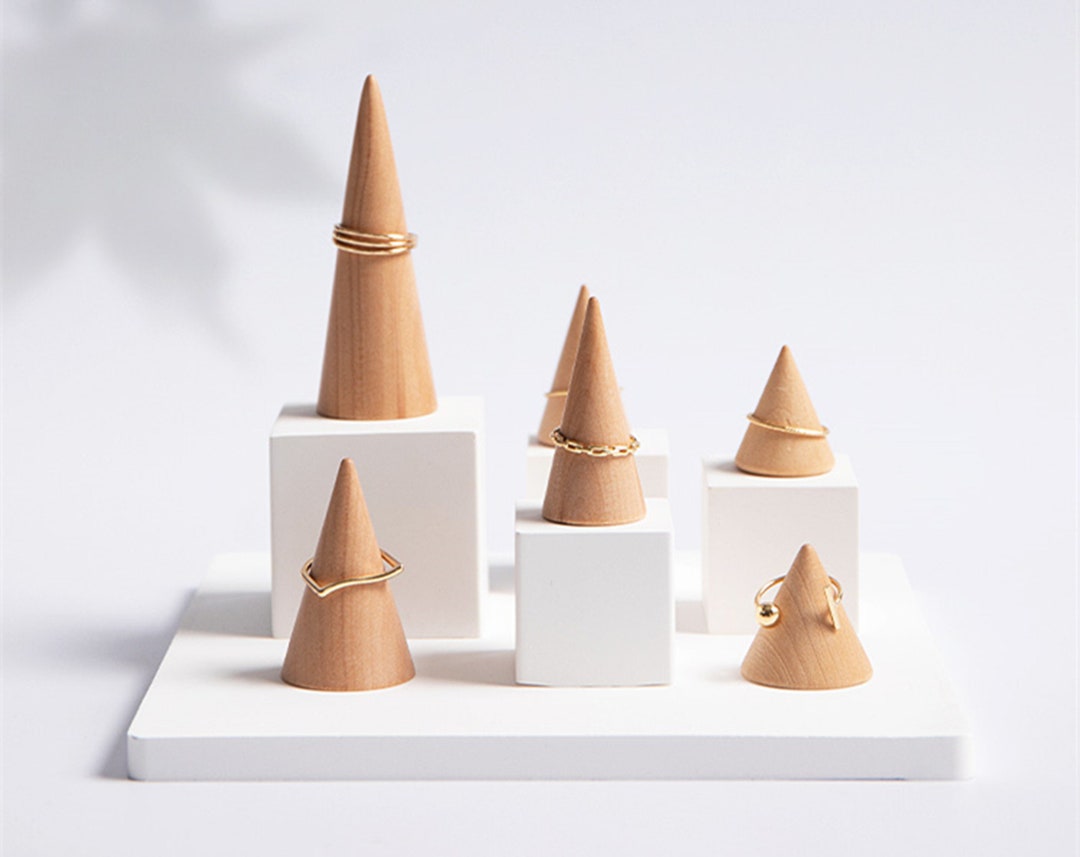 Gypsum Jewelry Display, Ring Organizer Stand, Ring Stand Holder, Cone ...