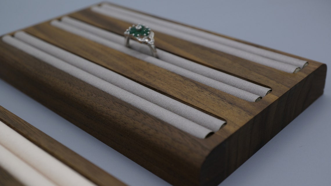 Walnut Wood Ring Display Jewelry Organizer Stand Ring Stand | Etsy