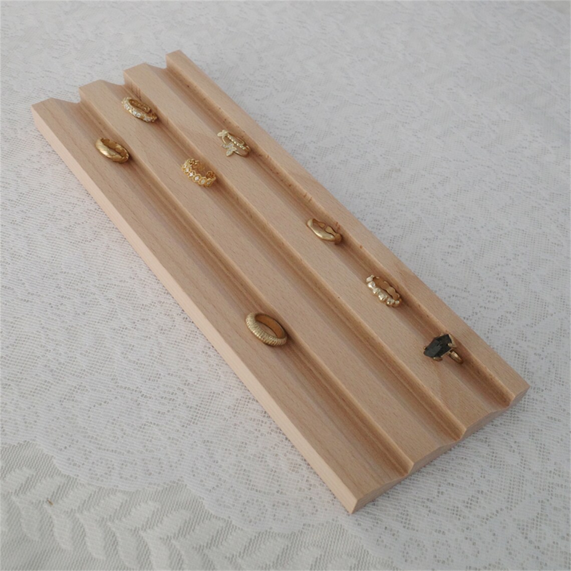 Wood Ring Display Rings Organizer Stand Ring Stand Holder - Etsy