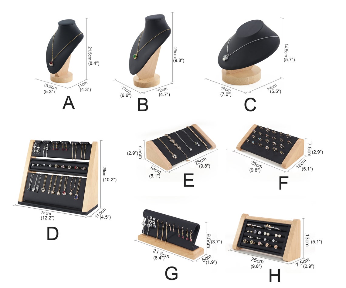 Black Wood Jewelry Display Black Ring Display Ring Organizer - Etsy