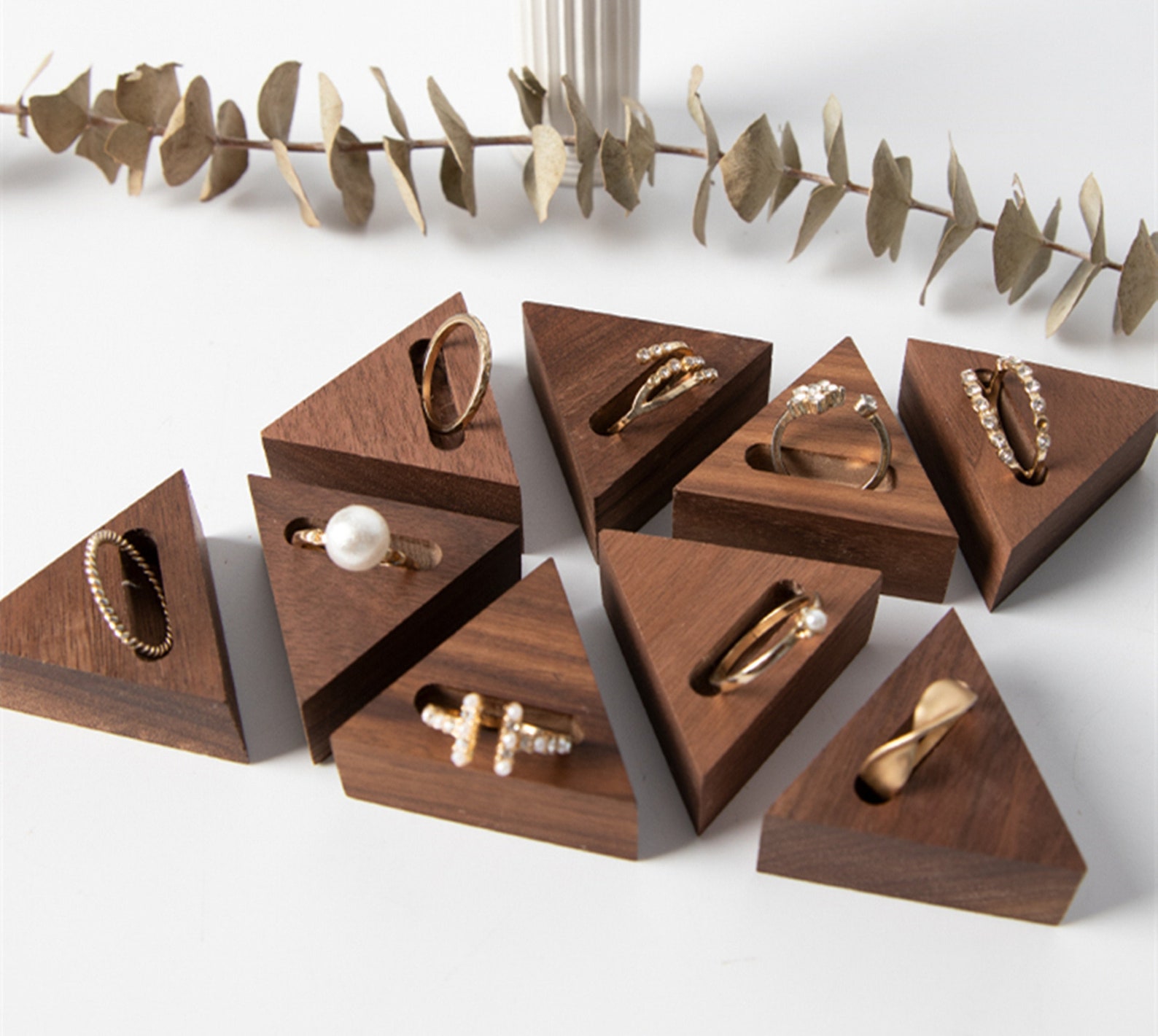 Walnut Ring Jewelry Display Wooden Jewelry Organizer Stand - Etsy