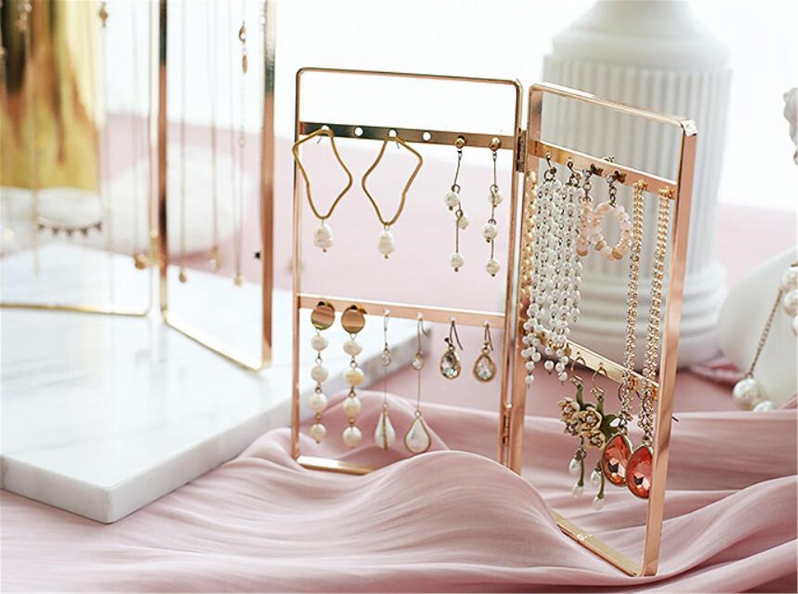 Gold Earring Display Gold Necklace Display Gold Jewelry | Etsy