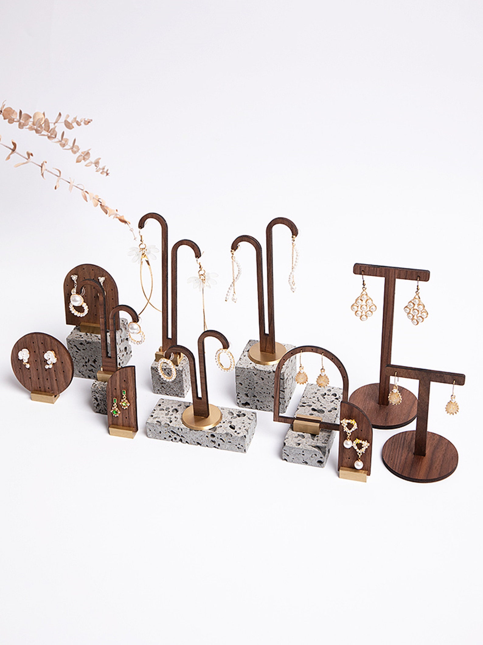 Wood Earring Display T-bar Earring Display Standwood Jewelry | Etsy